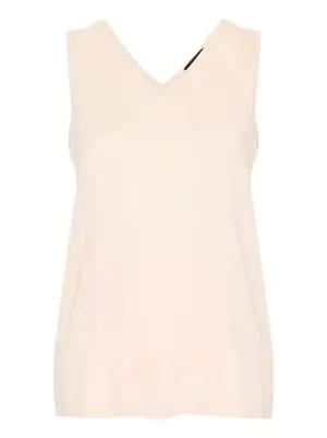 Fabiana Filippi Georgette-crepe Top - Neutrals