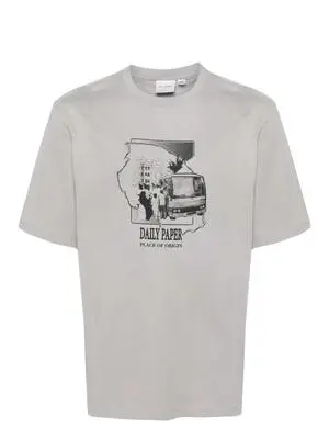 DAILY PAPER Place Of Origin Cotton T-shirt - Grey