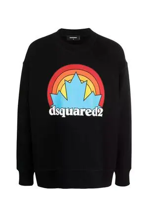 Dsquared2 Logo-print Cotton Sweatshirt - Black