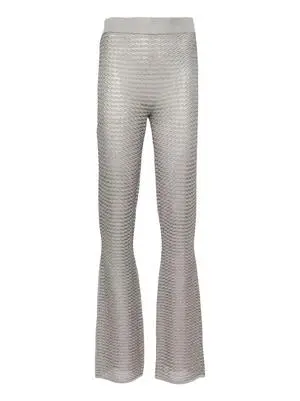 Remain Birger Christensen Metallic Striped Flared Trousers - Grey
