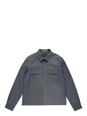 Rick Owens Classic-collar Twill Shirt - Grey