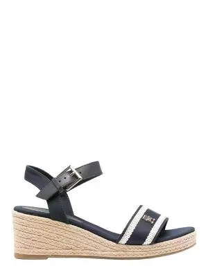 Tommy Hilfiger 65mm Th-plaque Wedge Espadrilles - Blue