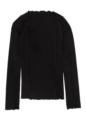 BASERANGE Omato Long-sleeve Organic Cotton Top - Black