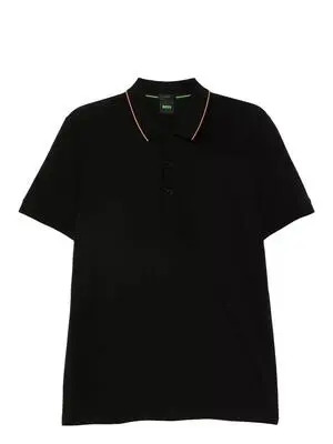 BOSS Embroidered Logo Polo Shirt Black