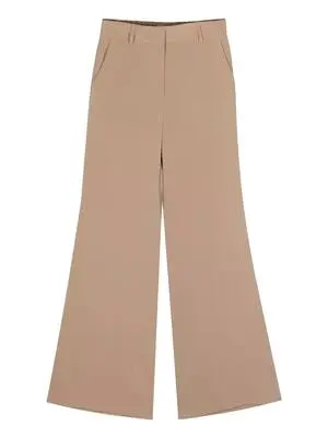 Alberto Biani Flared Tailored Trousers - Neutrals