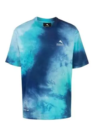 MAUNA KEA Tie-dye Print Logo T-shirt - Blue