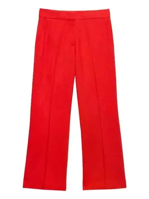 MSGM Straight Cropped Trousers - Red