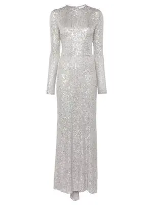 ATU BODY COUTURE Sequined Maxi Dress - Silver