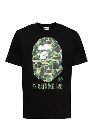 A BATHING APE Logo-print Cotton T-shirt - Black