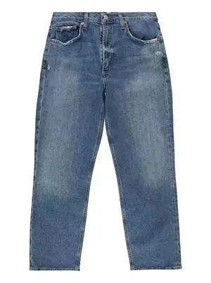 AGOLDE Kye Cropped Straight-leg Stretch Jeans - Blue