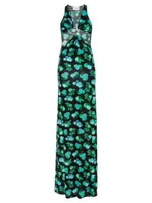 Coperni C-logo Printed Maxi Dress - Black