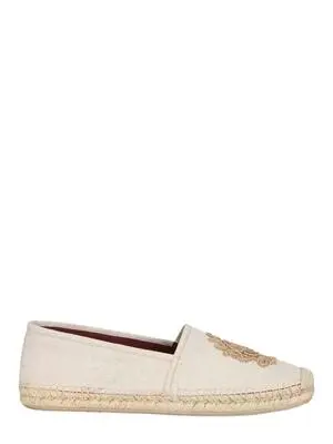Dolce & Gabbana Embroidered Canvas Boccaccio Espadrilles - Neutrals