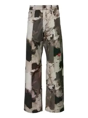 KUSIKOHC KUSIKOHC Burn Print Trousers
