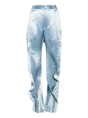 Y/project Ruffled Satin Trousers - Blue