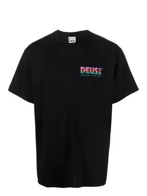 Deus Ex Machina Chest-logo Crewneck T-shirt - Black