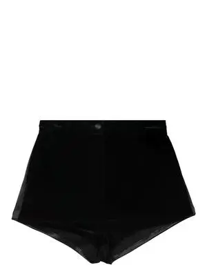 Dolce & Gabbana High-waist Velvet Shorts - Black