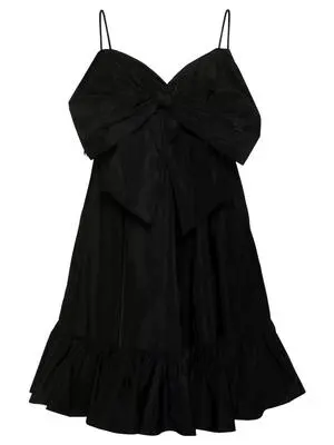 TWINSET Bow-detail Taffeta Mini Dress - Black