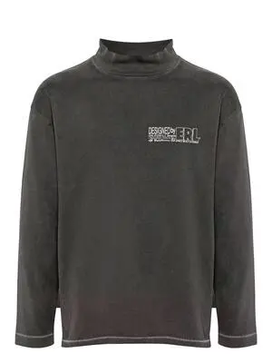 ERL Logo-print Turtleneck T-shirt - Grey