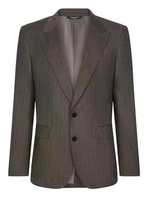 Dolce & Gabbana Pinstripe Single-breasted Jacket - Grey