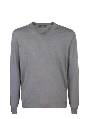 ZANONE V-neck Sweatshirt - Grey