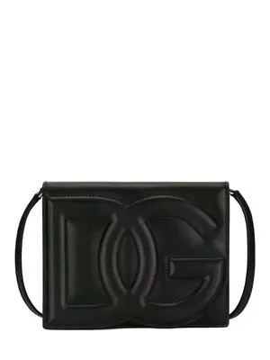 Dolce & Gabbana Dg Logo Leather Crossbody Bag - Black
