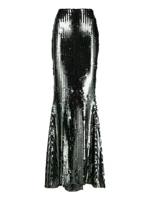 TALLER MARMO Sequinned Maxi Skirt - Silver