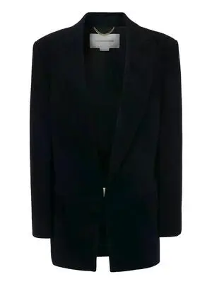 Victoria Beckham Wool-cashmere Peak-lapel Blazer - Blue