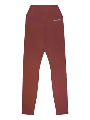 SPORTY & RICH Runner Script High-waisted Leggings - Red