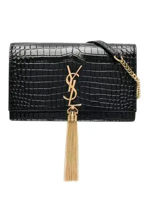 Saint Laurent Kate Monogram Tassel Bag - Black