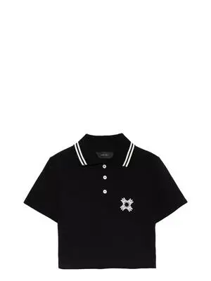Amiri Ma Quad Polo Top - Black
