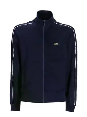 Lacoste Logo Appliqué Side-stripe Sweatshirt - Blue