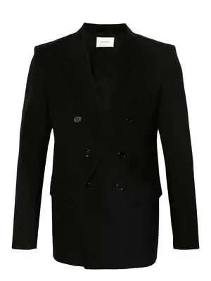 Saint Laurent Wool Gabardine Blazer - Black