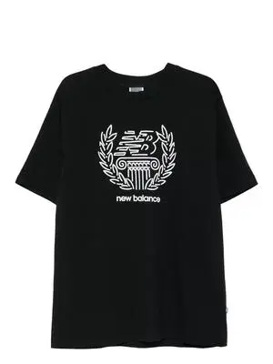 NEW BALANCE Cotton T-shirt - Black