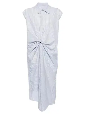 JNBY Draped-design Cotton Dress - Blue