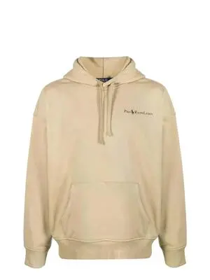 Polo Ralph Lauren Logo-print Jersey Hoodie - Neutrals