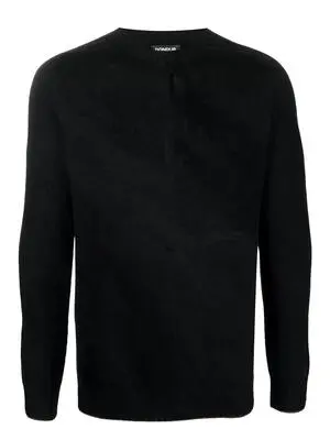 DONDUP Ribbed-detail Knit Jumper - Black