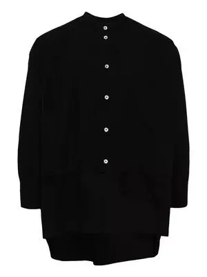 TOOGOOD High-low Cotton Shirt - Black