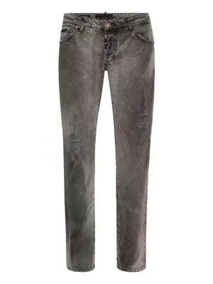 Philipp Plein Low-rise Straight-leg Jeans - Grey