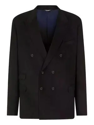 Dolce & Gabbana Double-breasted Cashmere Blazer - Blue