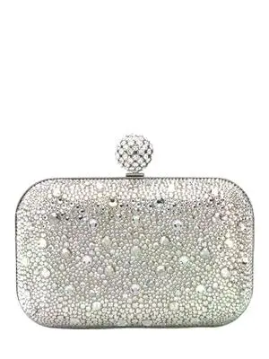 JIMMY CHOO Cloud Crystal-embellished Clutch - Silver