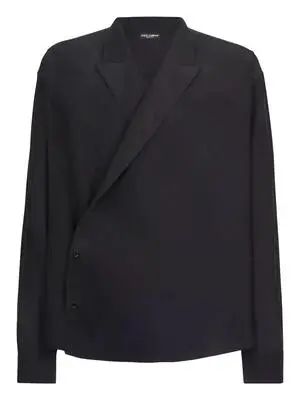 Dolce & Gabbana Wrap Silk Shirt - Black