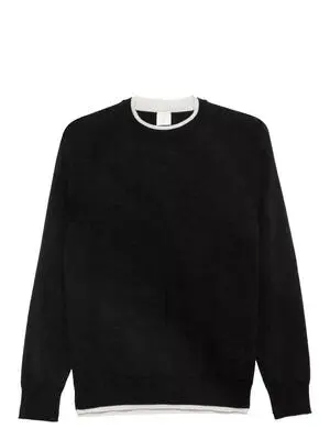Eleventy Contrasting-trim Sweater - Grey