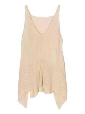 FORME D'EXPRESSION Knitted Linen Blend Top - Neutrals