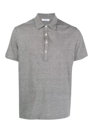 Boglioli Striped Polo Shirt - Black