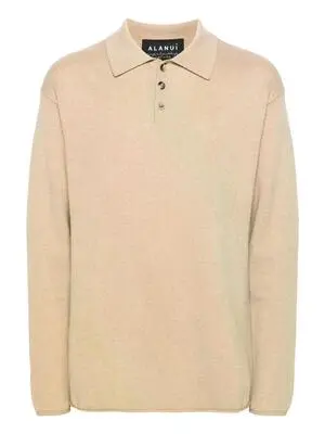 Alanui Finest Ribbed Polo Top - Neutrals