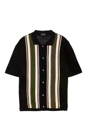 Tagliatore Knitted Shirt - Black