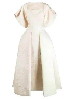 SAIID KOBEISY Brocade-effect Maxi Ball Dress - Neutrals