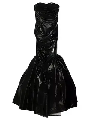 ALMAZ Gathered Detail Gown - Black