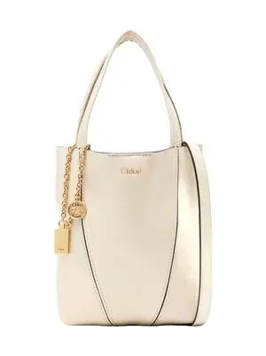 Chloé Small Spin Tote Bag Neutrals