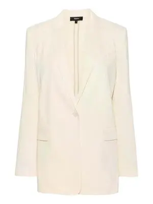 Theory Shawl-lapel Single-breasted Blazer - Neutrals